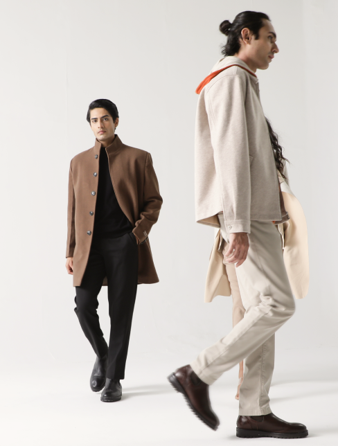 RARE RABBIT MEN'S PASTOR DARK PETROL SOLID PRINT