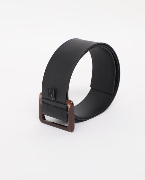 Buy Captcha - Black Faux Leather Belt| Rareism