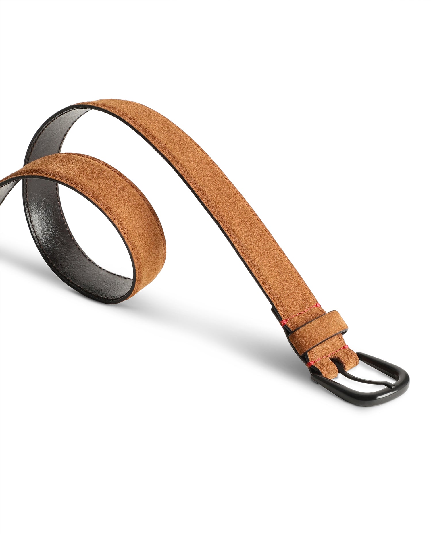 Rare Rabbit Men'S Suedo Yellow Belt Leather Fabric Solid