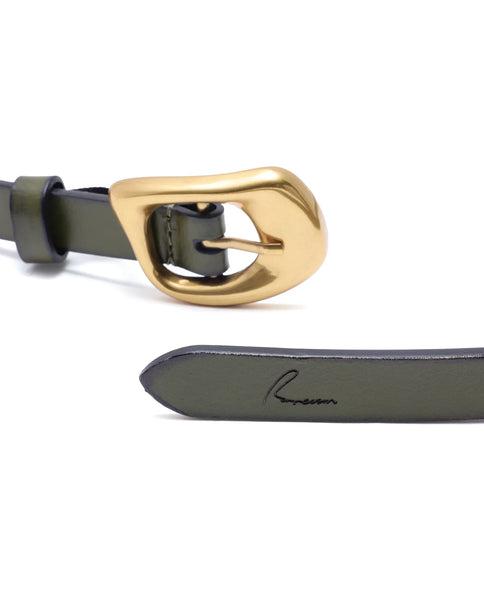 Buy Cove - Dark Olive Leather Belt| Rareism