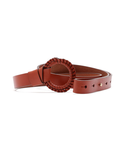 Buy Crystal - Light Tan Leather Belt| Rareism