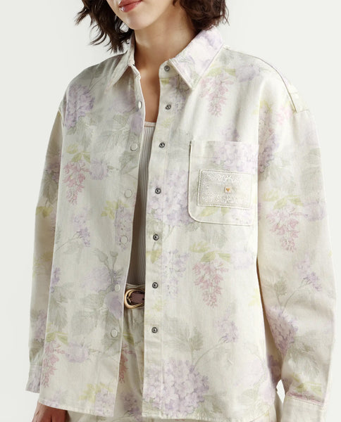 Buy Prebin-T - Multi Floral Print Boxy Fit Shirt| Rareism