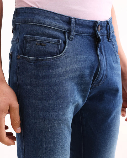 Buy Rilo H - Dark Blue Hawk Slim Fit Dark Wash Denim| Rare Rabbit