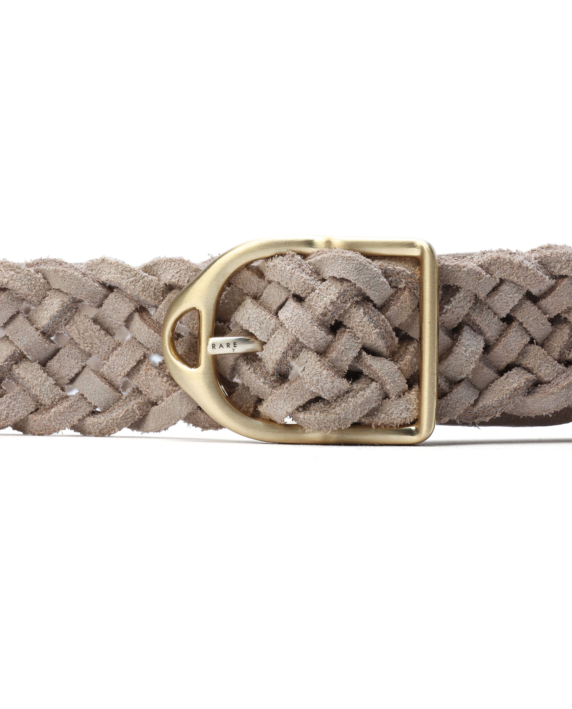 Rare Rabbit Men Aegis Beige Leather Belt