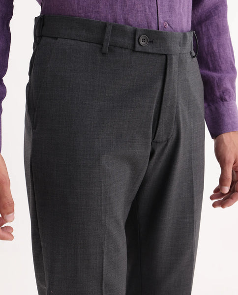 Buy Arbo - Grey Regular Fit Plain Trouser| Rare Rabbit