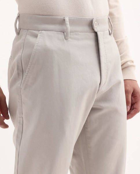 Buy Aries - Light Grey Regular Fit Plain Trouser| Rare Rabbit