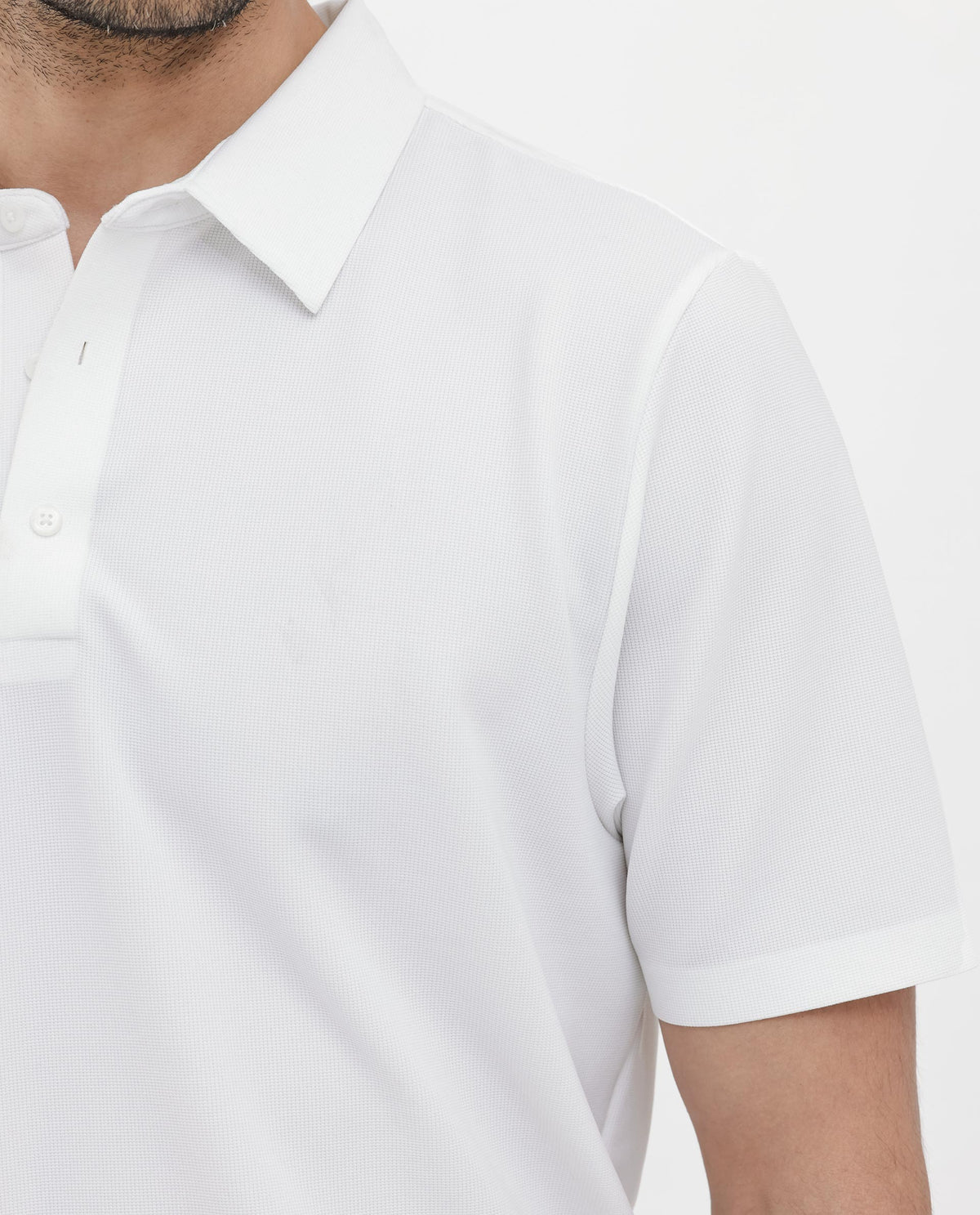 Rare Rabbit Mens Atticus White Short Sleeve Regular Fit Solid Polo T-S