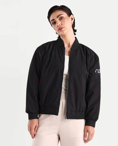 Buy Axley - Black Printed Relaxed Fit Jacket| Rareism