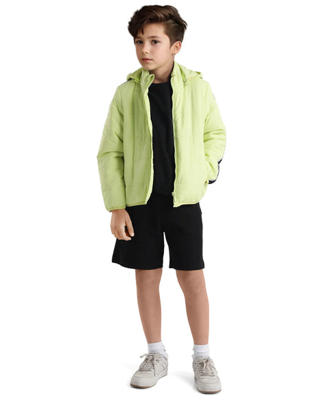 Rare Ones Kids Bolin Flouroscent Green Polyester Full Sleeve Hooded So
