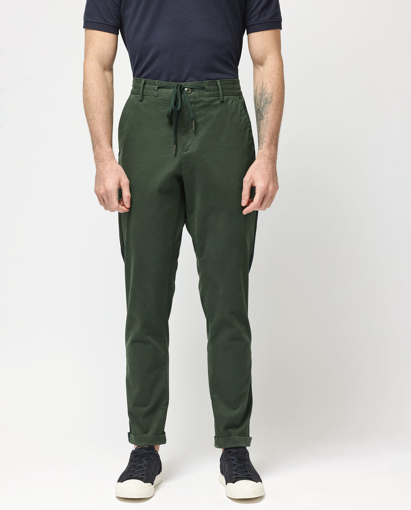 Rare Rabbit Mens Caloon Green Cotton Blend Drawstring Closure Regular