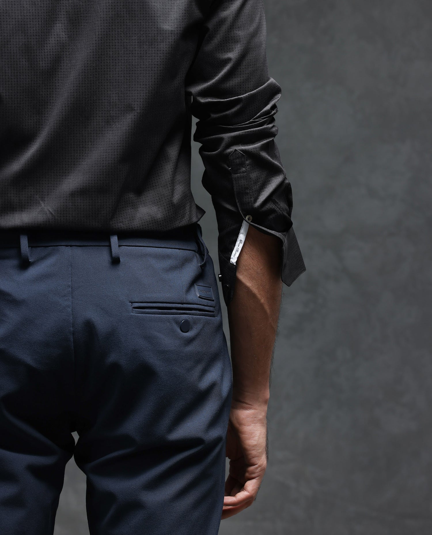 Rare Rabbit Men's Centi Black Cotton Fabric Full Sleeves Solid Shirt