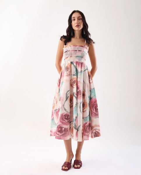 Buy Cirius - Multi Tube Neck Midi Dress| Rareism