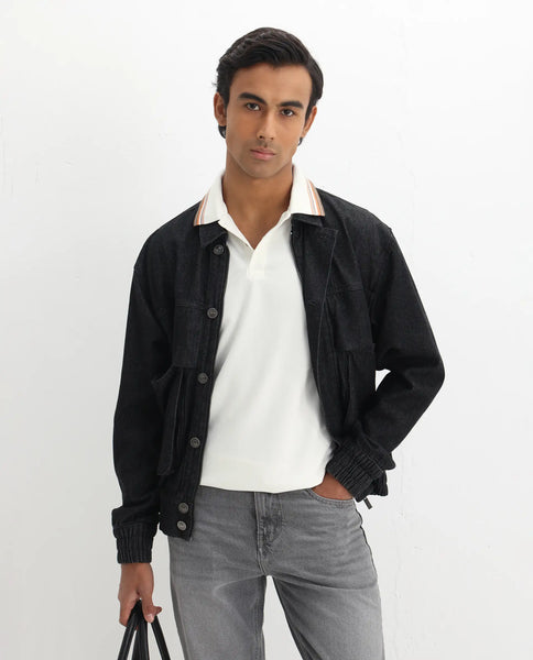 Rare Rabbit Men Clark Off White Short Sleeve Collared Neck Button Clos