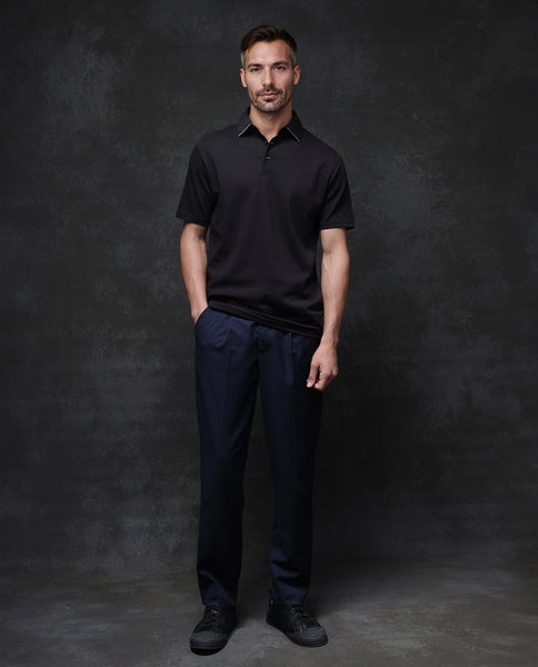 Rare Rabbit Men's Clive Black Cotton Blend Plain Regular Fit Half Slee