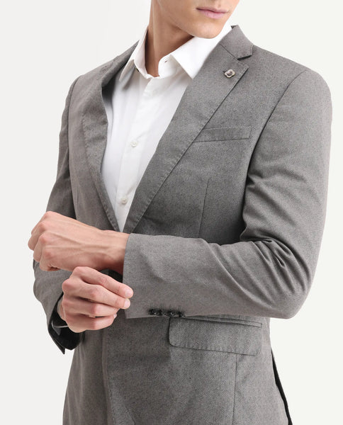 Buy Guild Statement - Dexter - Grey Tailored Fit Jacquard Suits| Rare ...