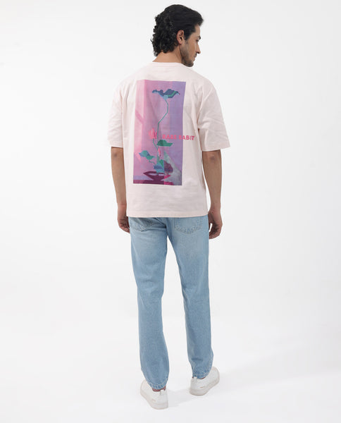Buy Dutton - Pink Oversized Graphic Print T-Shirt| Rare Rabbit