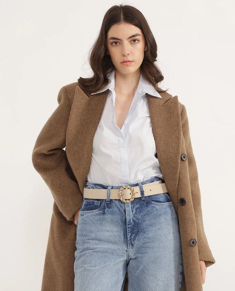 Buy Ember - Beige Leather Belt| Rareism