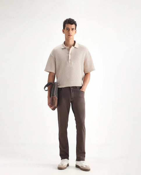 Buy Essen - Dark Brown Hawk Slim Fit Plain Jeans| Rare Rabbit