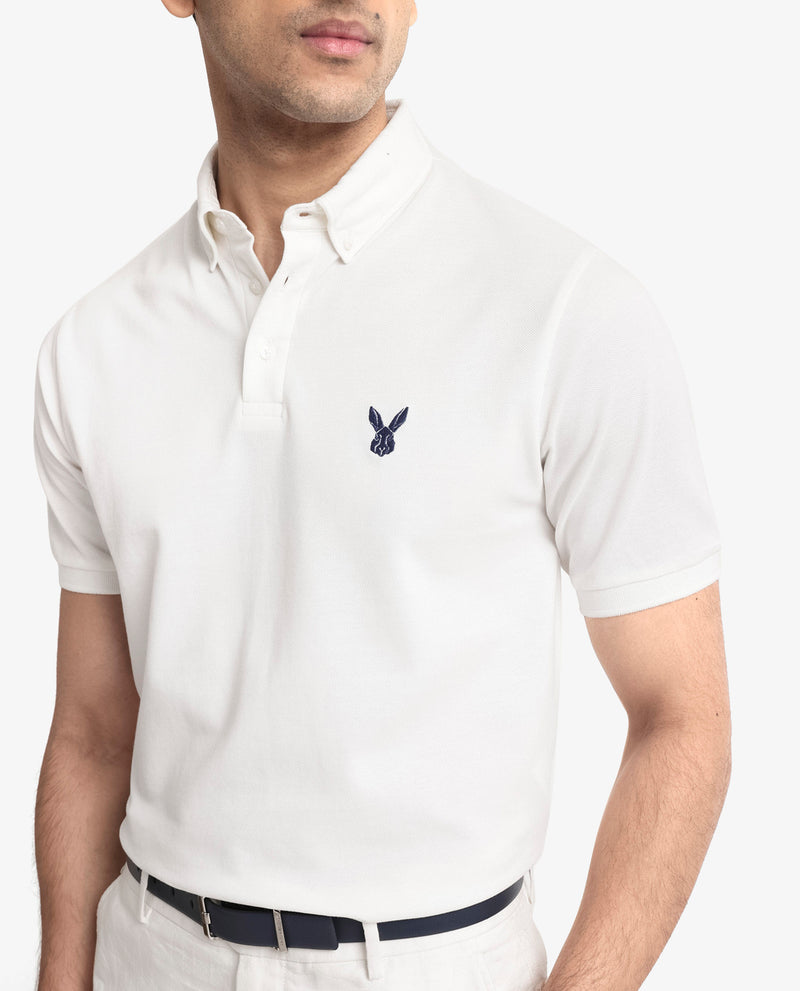 Rare Rabbit Men's Face White Cotton Fabric Short Sleeves Button Down C