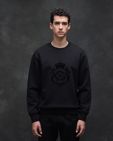 Buy Garon - Black Relaxed Fit Graphic Print Sweatshirt| Rare Rabbit
