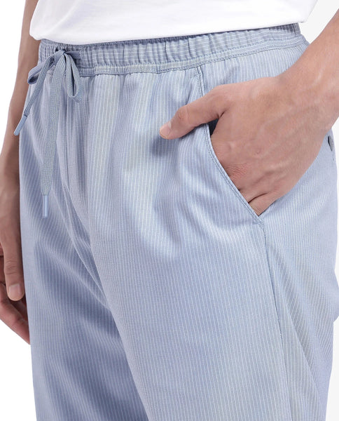 Rare Rabbit Men Glew Pastel Blue Button Closure Regular Fit Plain Trou