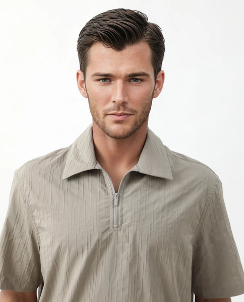 Buy Jern - Dusky Grey Relaxed Fit Striped Print Shirt| Rare Rabbit