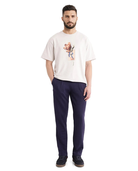 Rare Rabbit Men Kelo Dark Purple Cotton Polyester Lycra Elastane Fabri