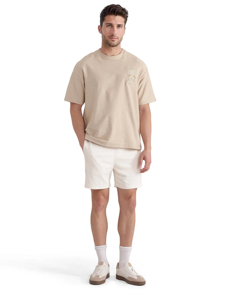 Rare Rabbit Men Kelor Off White Cotton Elastane Fabric Drawstring Clos