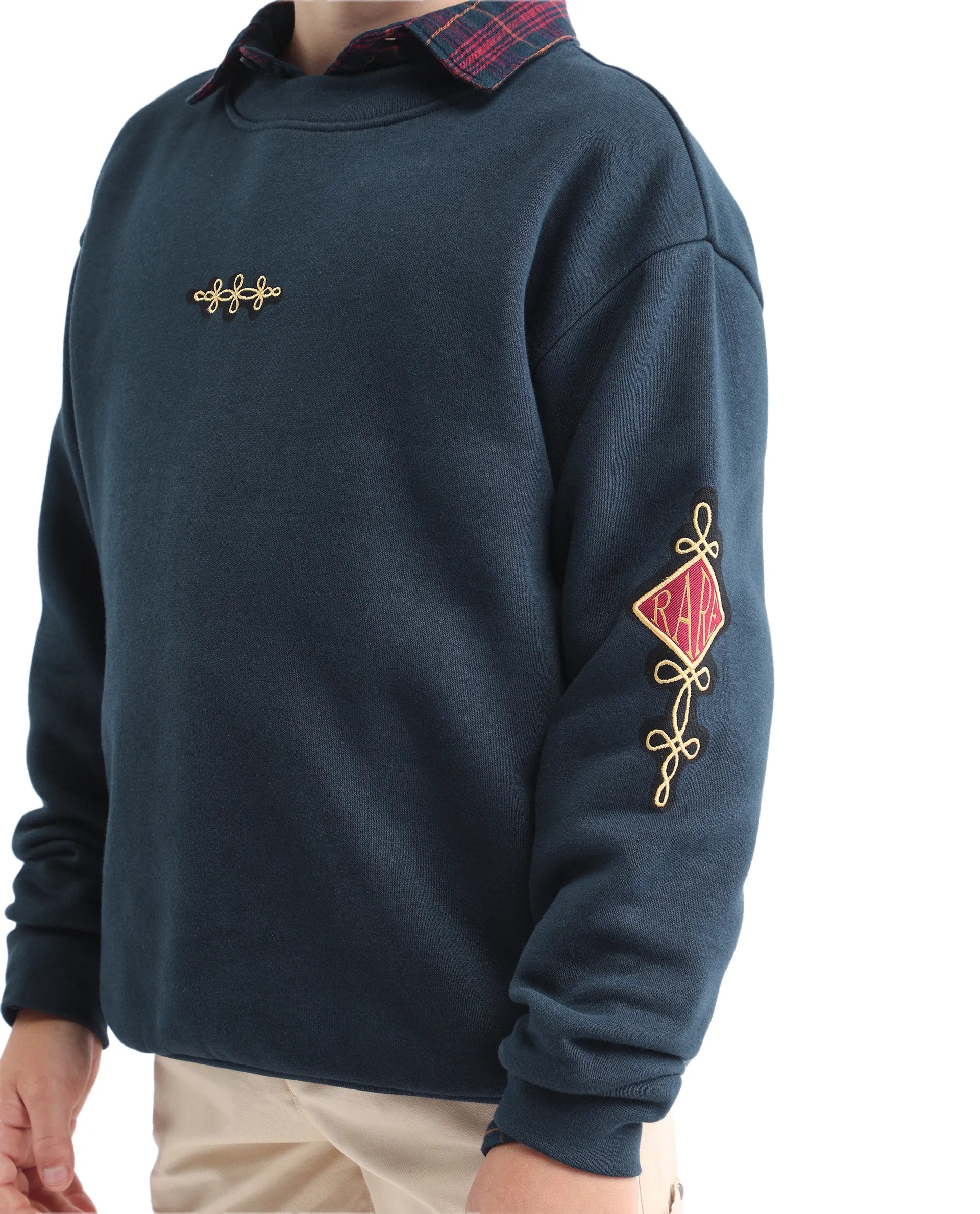 Buy Logan - Navy Graphic Printed Sweatshirt| Rare Ones