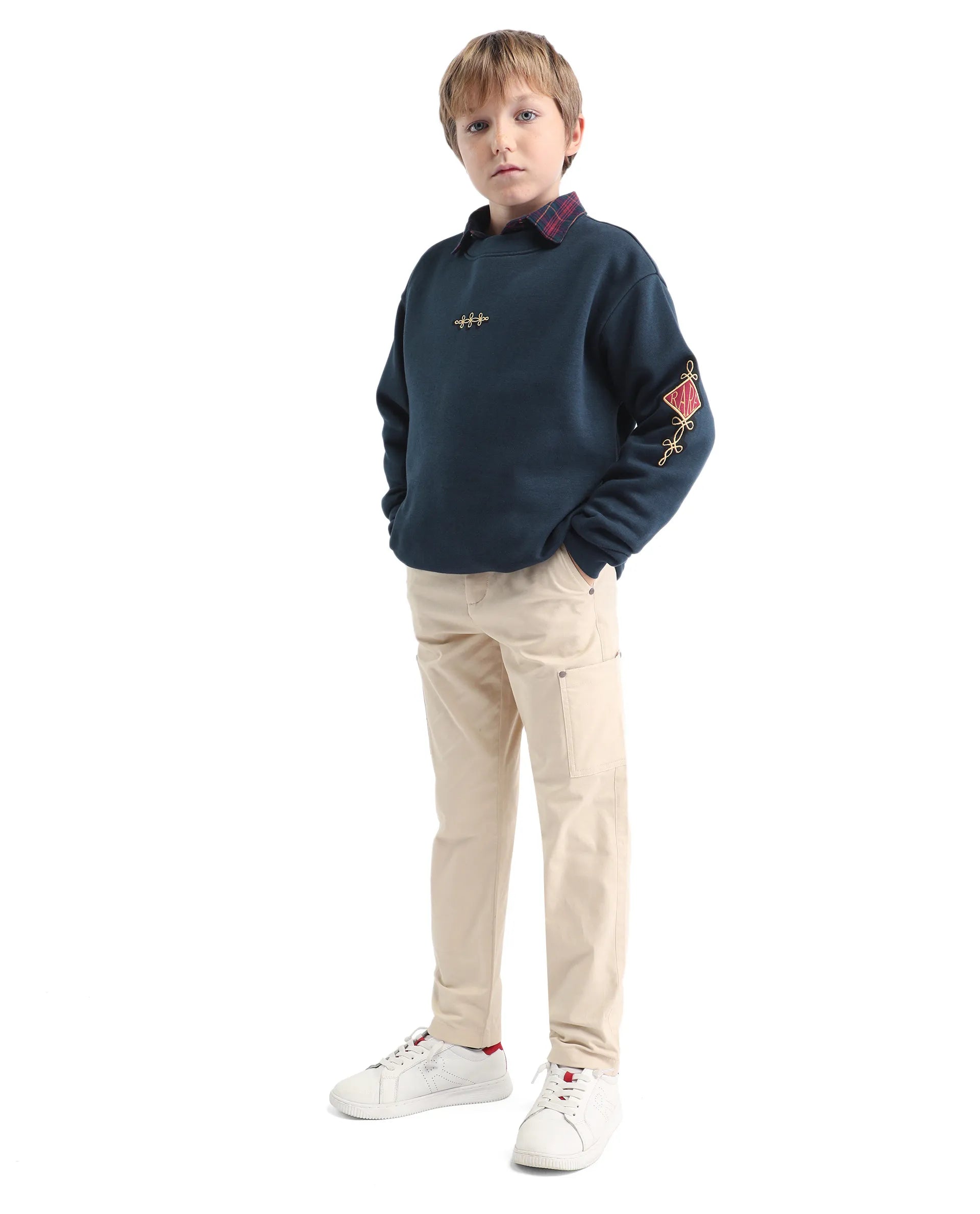 Buy Logan - Navy Graphic Printed Sweatshirt| Rare Ones