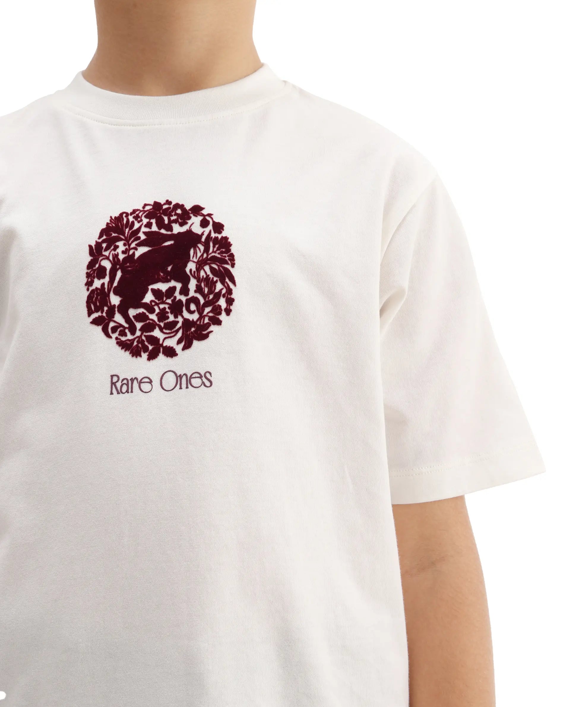 Rare Ones Kids Makes25 White Cotton Flock Print Regular Fit T-Shirt