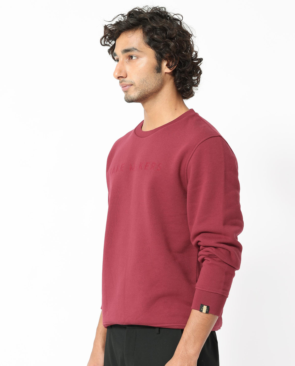 RARE RABBIT MENS MARKO RED SWEATSHIRT COTTON POLYESTER FABRIC ROUND NE