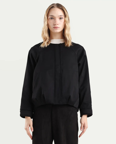 Buy Nira - Black Solid Relaxed Raglan Sleeve Jacket| Rareism