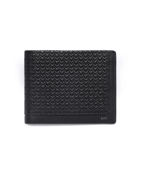 Rare Rabbit Men Orvis Black Leather Wallet