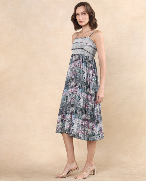 Rareism Women's Phanks Multi Polyester Tube Neck Abstract Print Sleeve