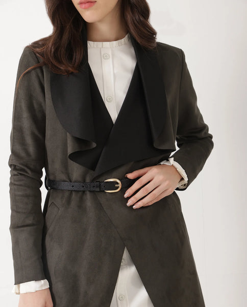 Buy Pine - Dusky Black Leather Belt| Rareism