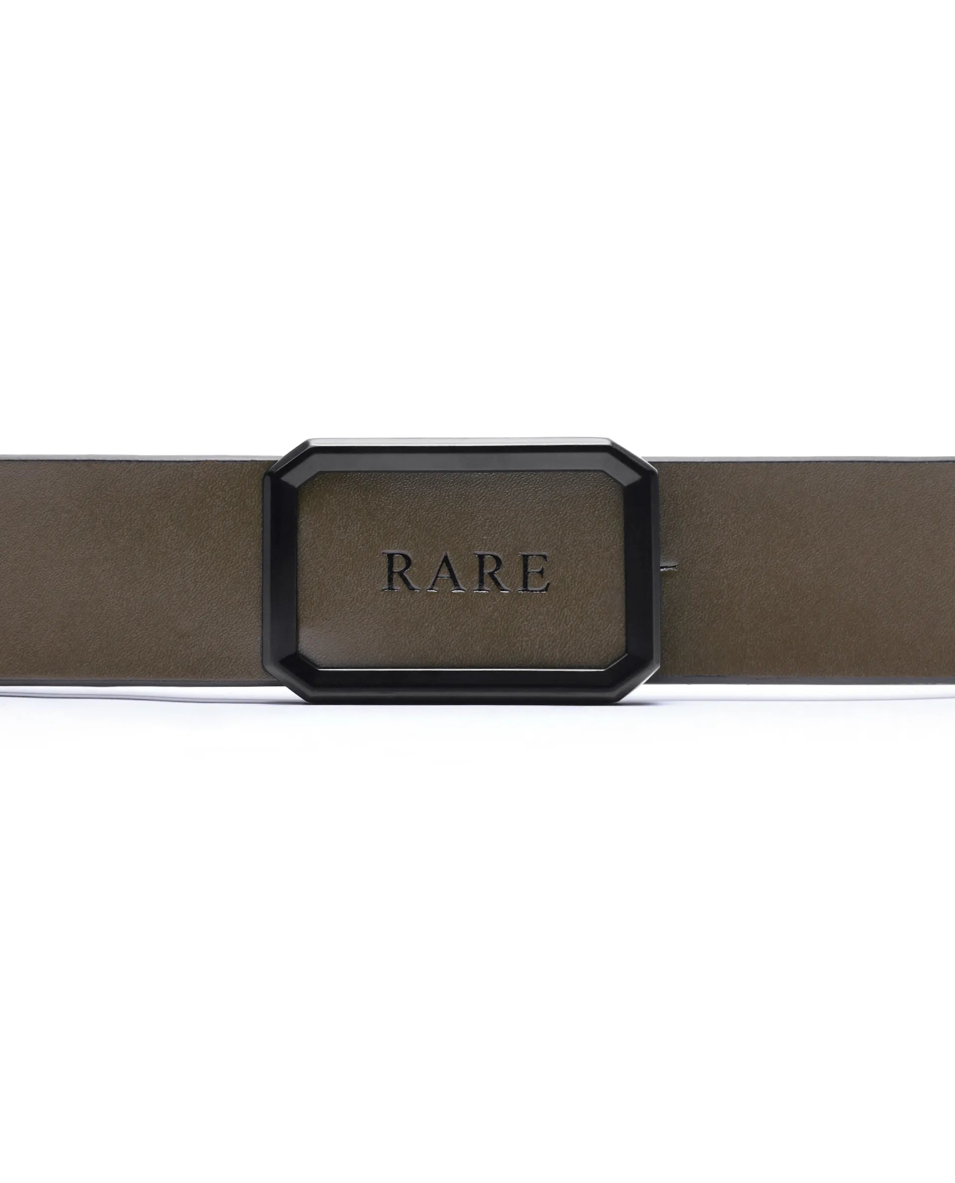Rare Rabbit Men Poze Olive Leather Belt