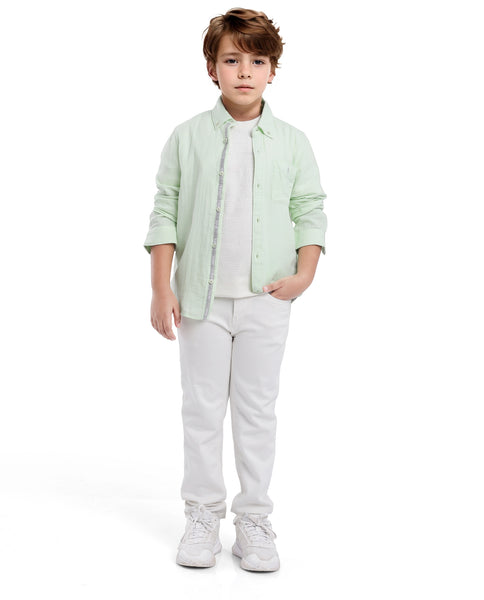Rare Ones Kids Presto Flouroscent Green Cotton Full Sleeve Regular Fit