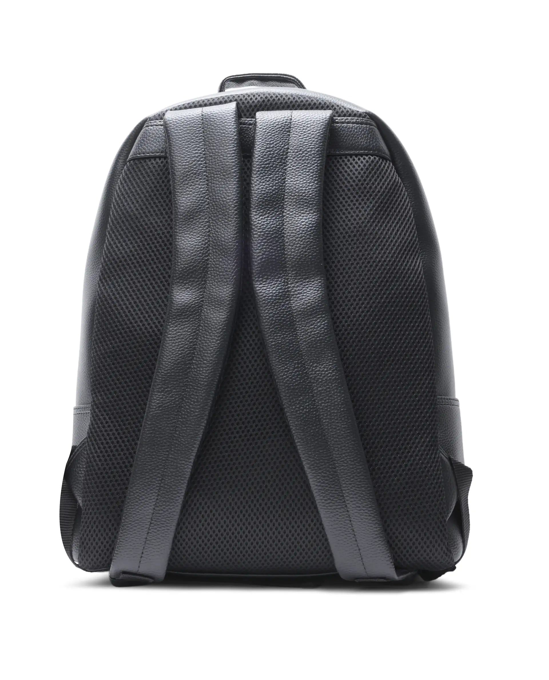 Rare Rabbit Men's Prom 1 Black Faux Leather Backpack Bags
