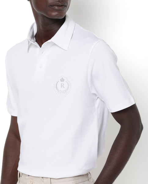 Rare Rabbit Men's Ritz White Cotton Fabric Short Sleeve Regular Fit So