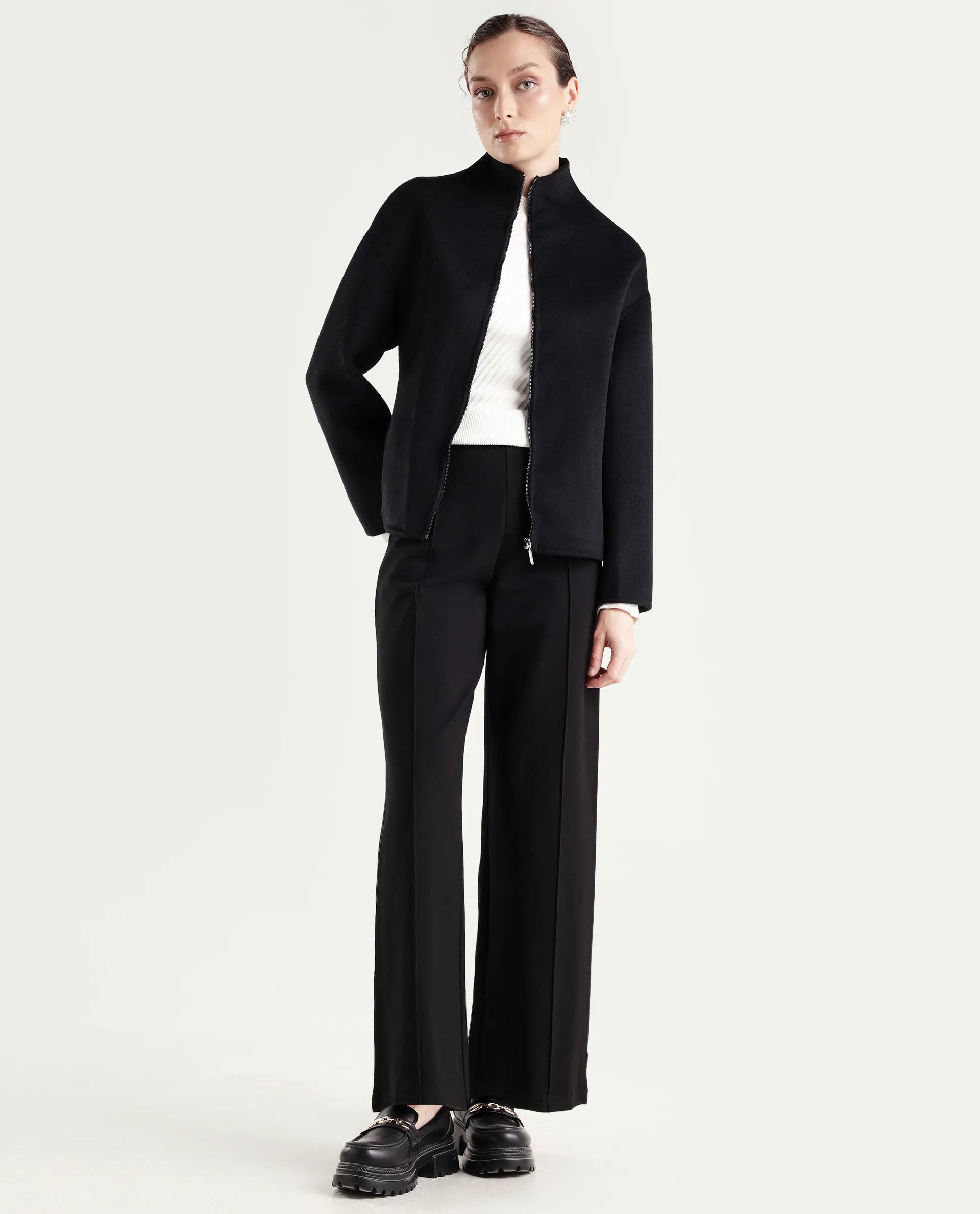 Buy Newool - Black Solid Woolen Jacket| Rareism