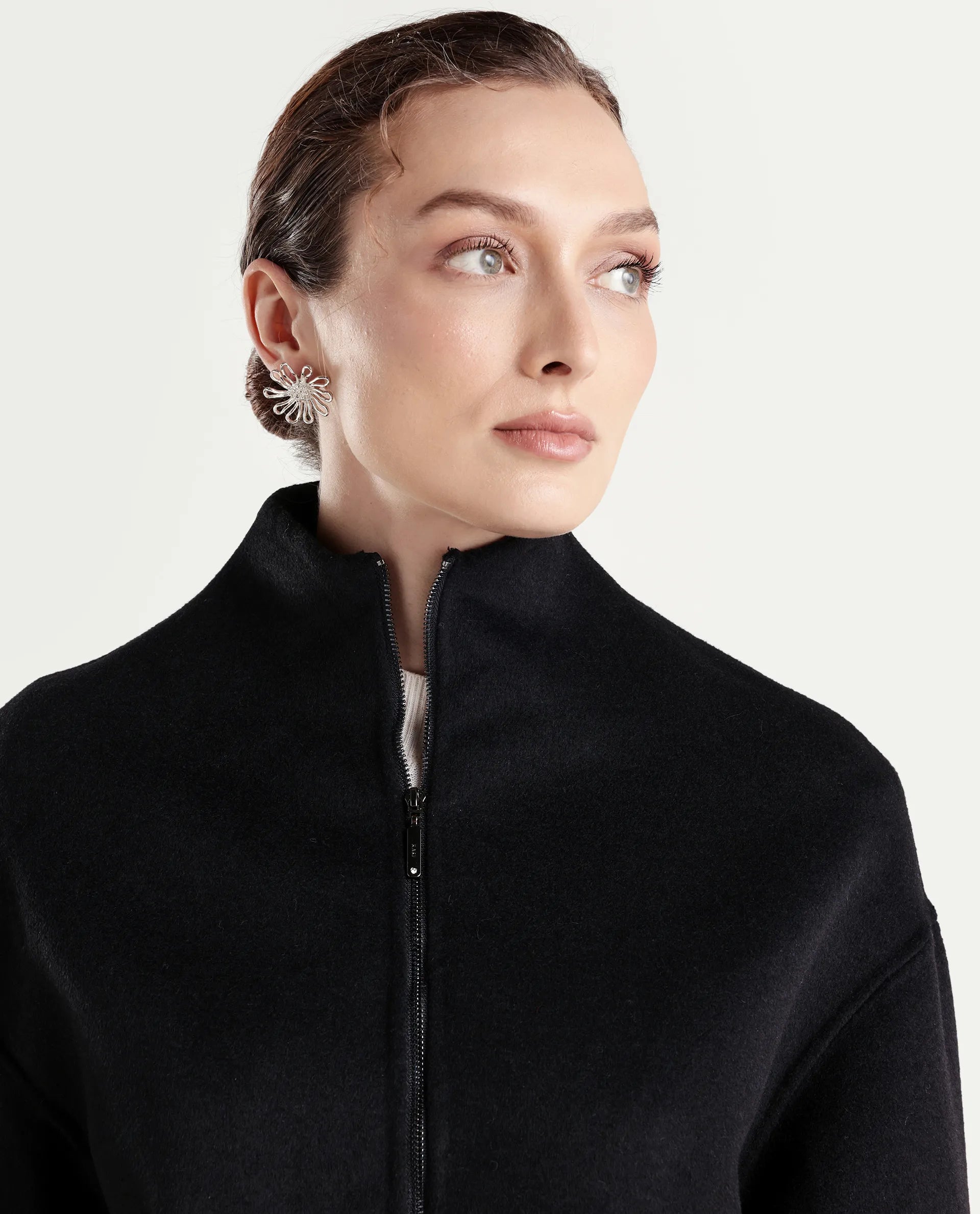 Buy Newool - Black Solid Woolen Jacket| Rareism