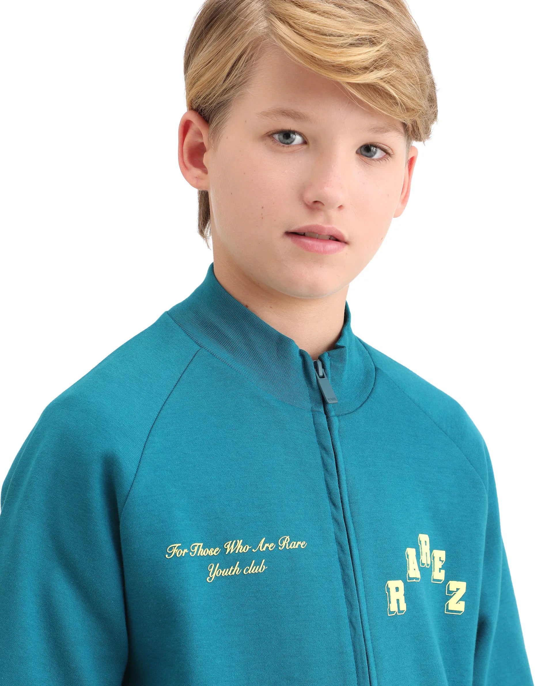 Buy Onyx - Teal Zippered Oversized Sweatshirt| Rare Ones