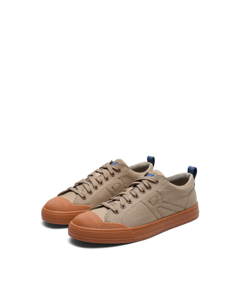 Rare Rabbit Men's Sauron 77 Tan Micro Leather Sneaker