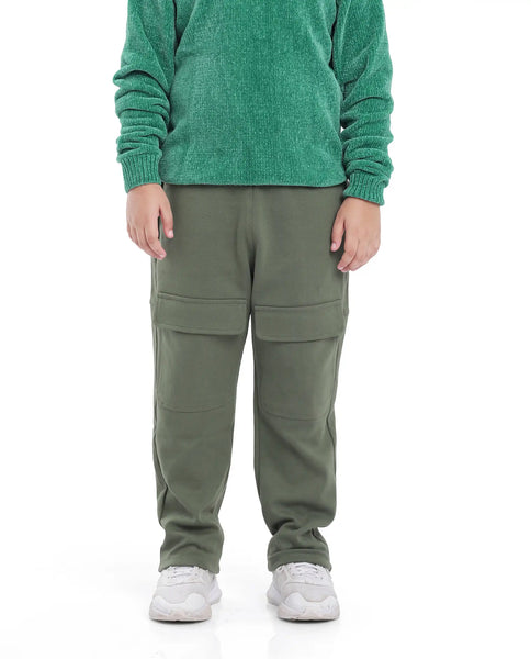 Rare Ones Kids Tami Green Cotton Poly Regular Fit Multipocket Solid Tr