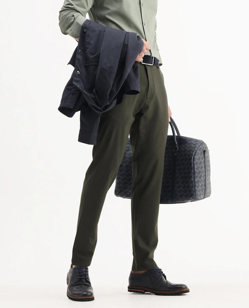 Rare Rabbit Men Travel-Aw25 Green Polyester Fabric Button And Zip Clos