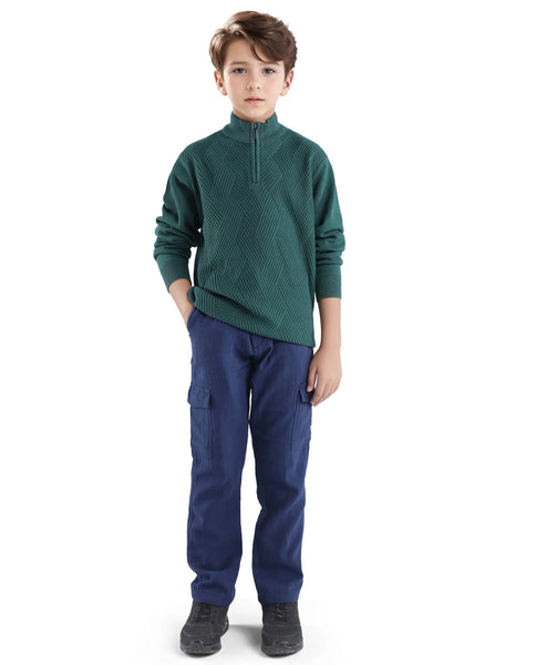 Rare Ones Kids Tron Dark Green Cotton Full Sleeve Zipper Regular Fit S