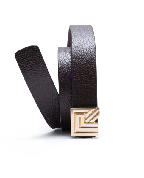 Buy Vero - Brown Gold-Tone Buckle Leather Belt| Rare Rabbit
