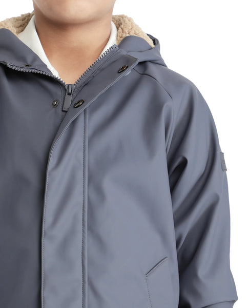 Rare Ones Kids Wrick Navy Polyester Full Sleeve Solid Jacket