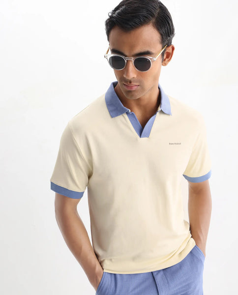 Buy Carmelon - Light Green Regular Fit Plain Polo| Rare Rabbit